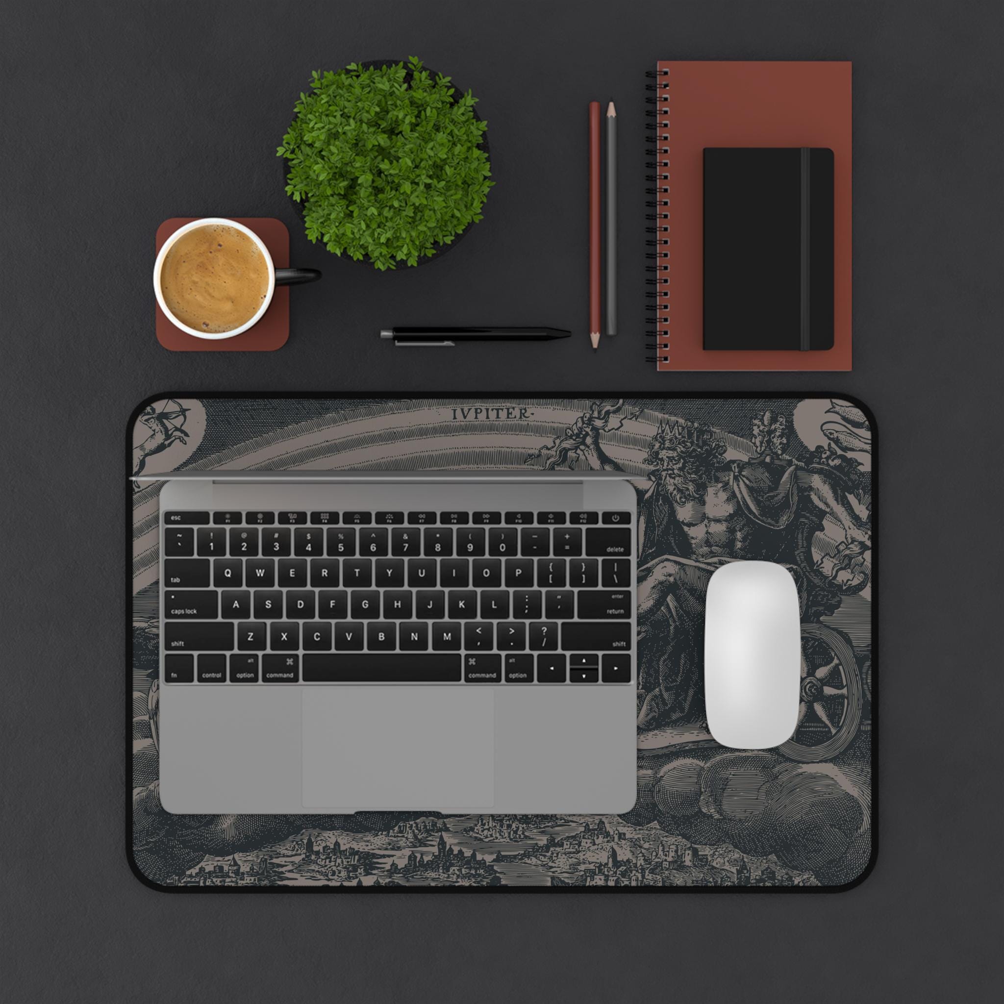 Mythology Zeus Desk Mat Art Vintage Classic | Dark Academia Elegant ...