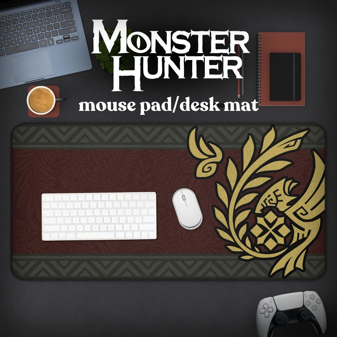 MH Wilds Desk Mat - Avis Unit Forbidden Lands, Monster Hunter Inspired ...