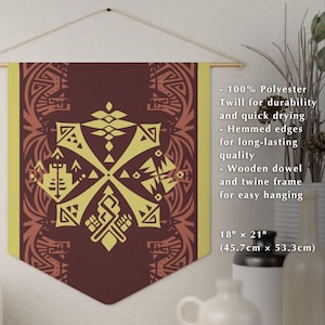 Hunter's Guild Banner - MH Wilds Flag, Monster Hunter Inspired, Gamer ...