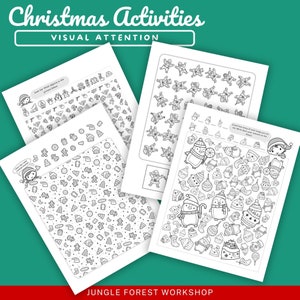 Christmas Worksheet Bundle Printable Holiday Busy Book - Kids ...