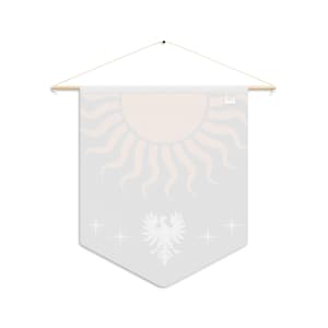 Sun Hawk - Medieval Fantasy Heraldry Cloth Pennant, Coat of Arms Wall ...