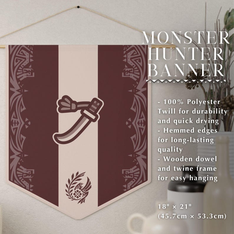MH Weapon Banner - Main Class Symbol Flag, Monster Hunter Inspired ...