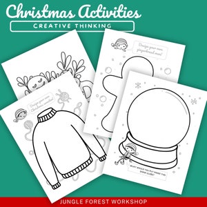 Christmas Worksheet Bundle Printable Holiday Busy Book - Kids ...
