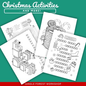Christmas Worksheet Bundle Printable Holiday Busy Book - Kids ...