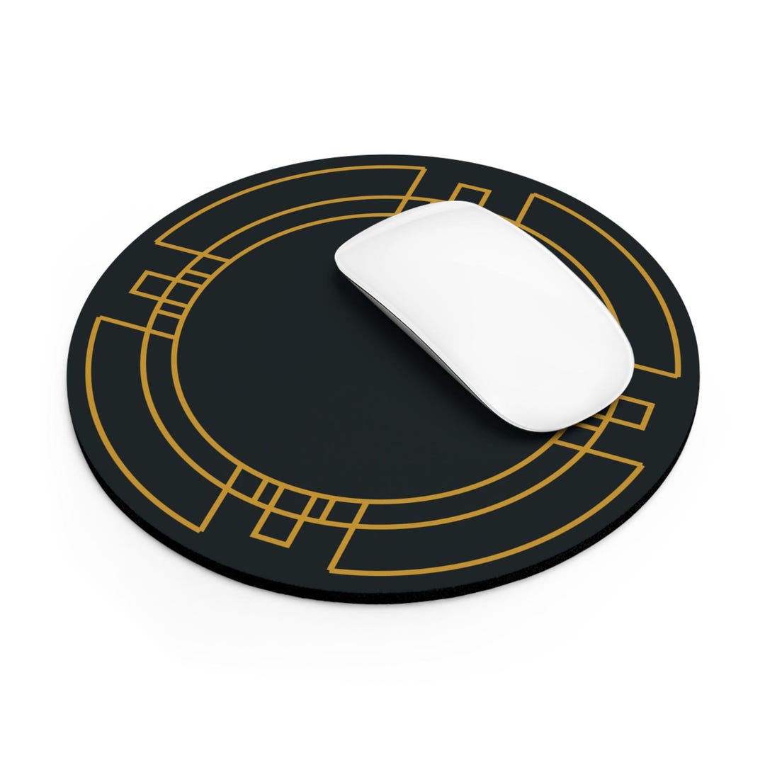 Elegant Art Deco Round Vintage Classic Desk Mouse Mat Pad | Office Chic ...