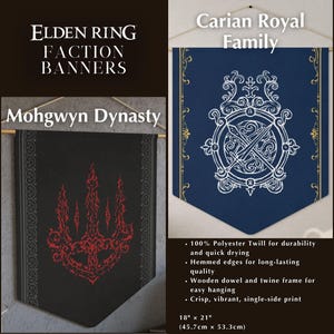Elden Ring Inspired Faction Banners - Medieval Fantasy Wall Flags, Wall ...