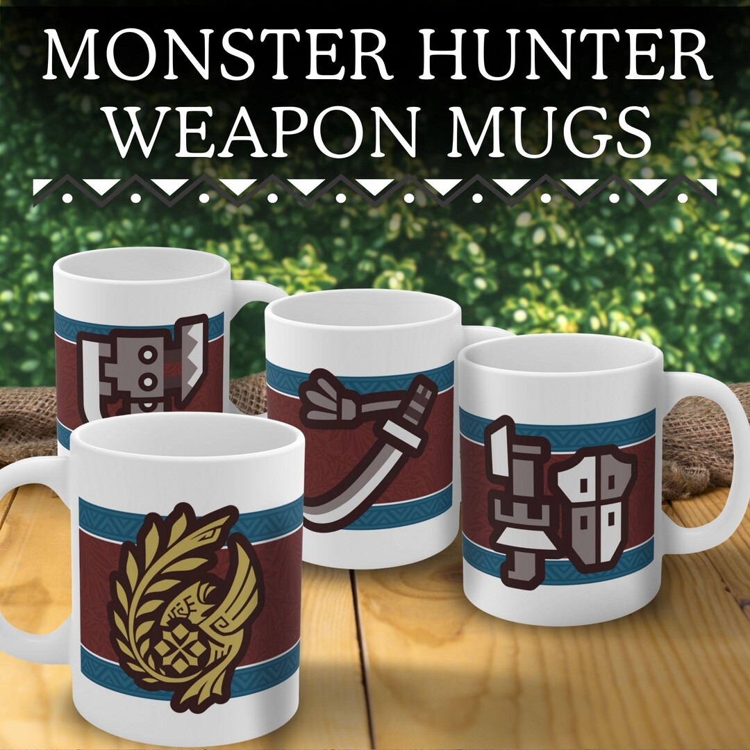 MH Weapons Mug - Monster Hunter Inspired Coffee Cup, Ceramic Tea Mug ...