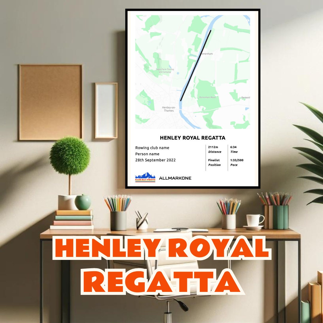 Personalised Henley Royal Regatta Poster FREE Shipping - Etsy