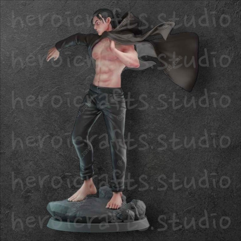 Eren Yeager Figure, Attack on Titan, Anime Collectible, Action Figure ...
