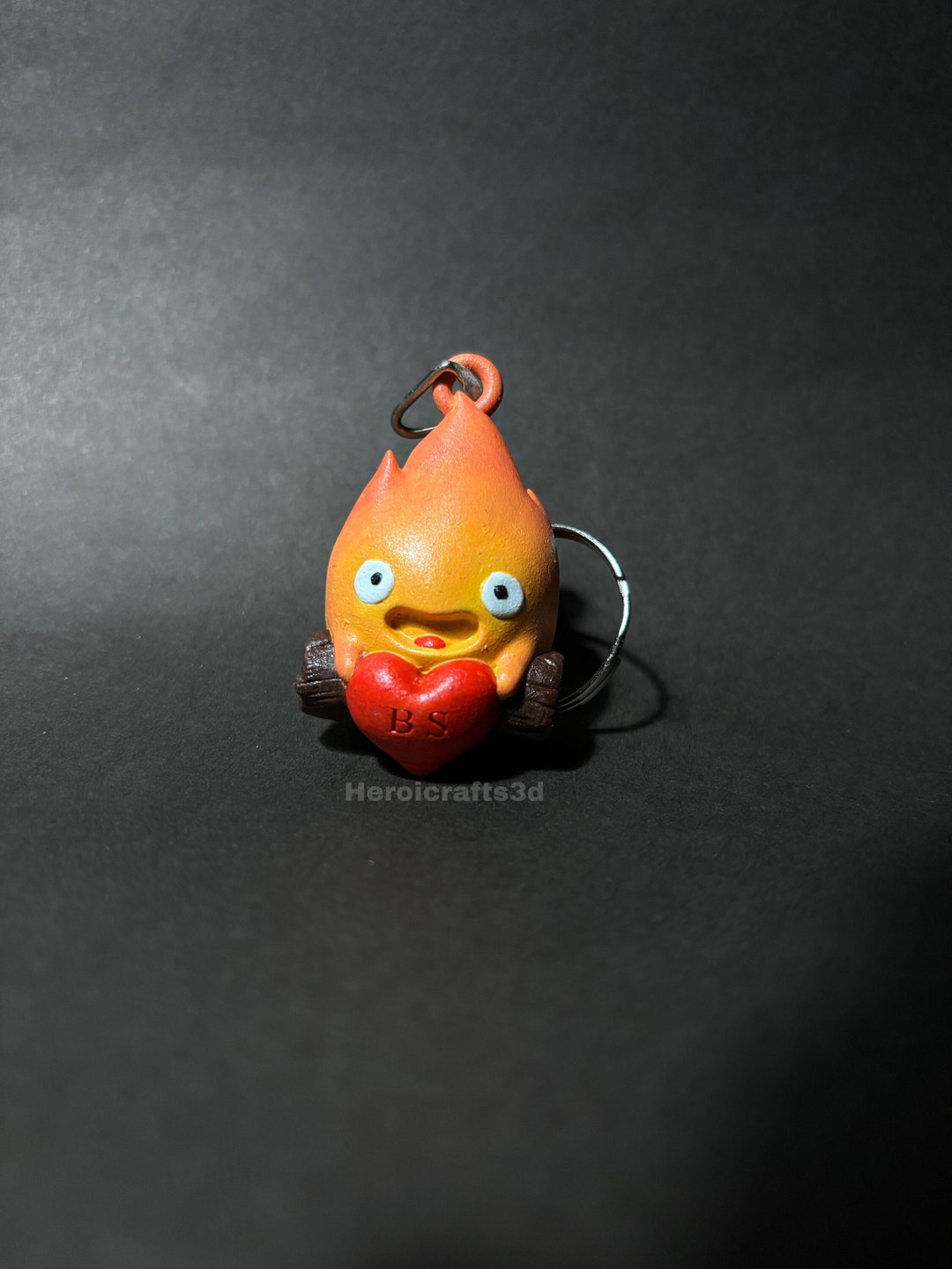 Calcifer Keychain / Karushifâ Keychain / Cute Fire Demon Keychain ...
