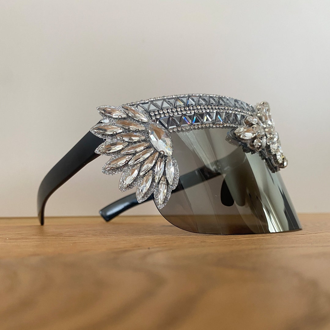 Galactic Shield Glasses Silver - Etsy