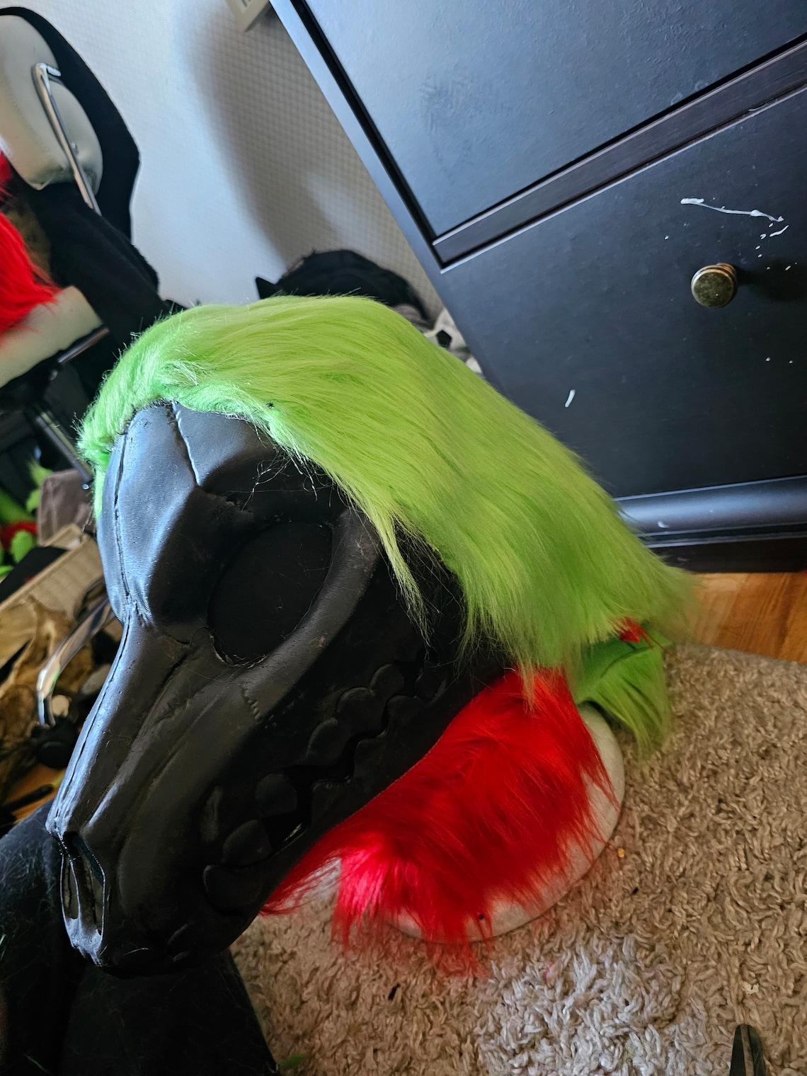 Green Red Black Skull Dog Mask - Etsy
