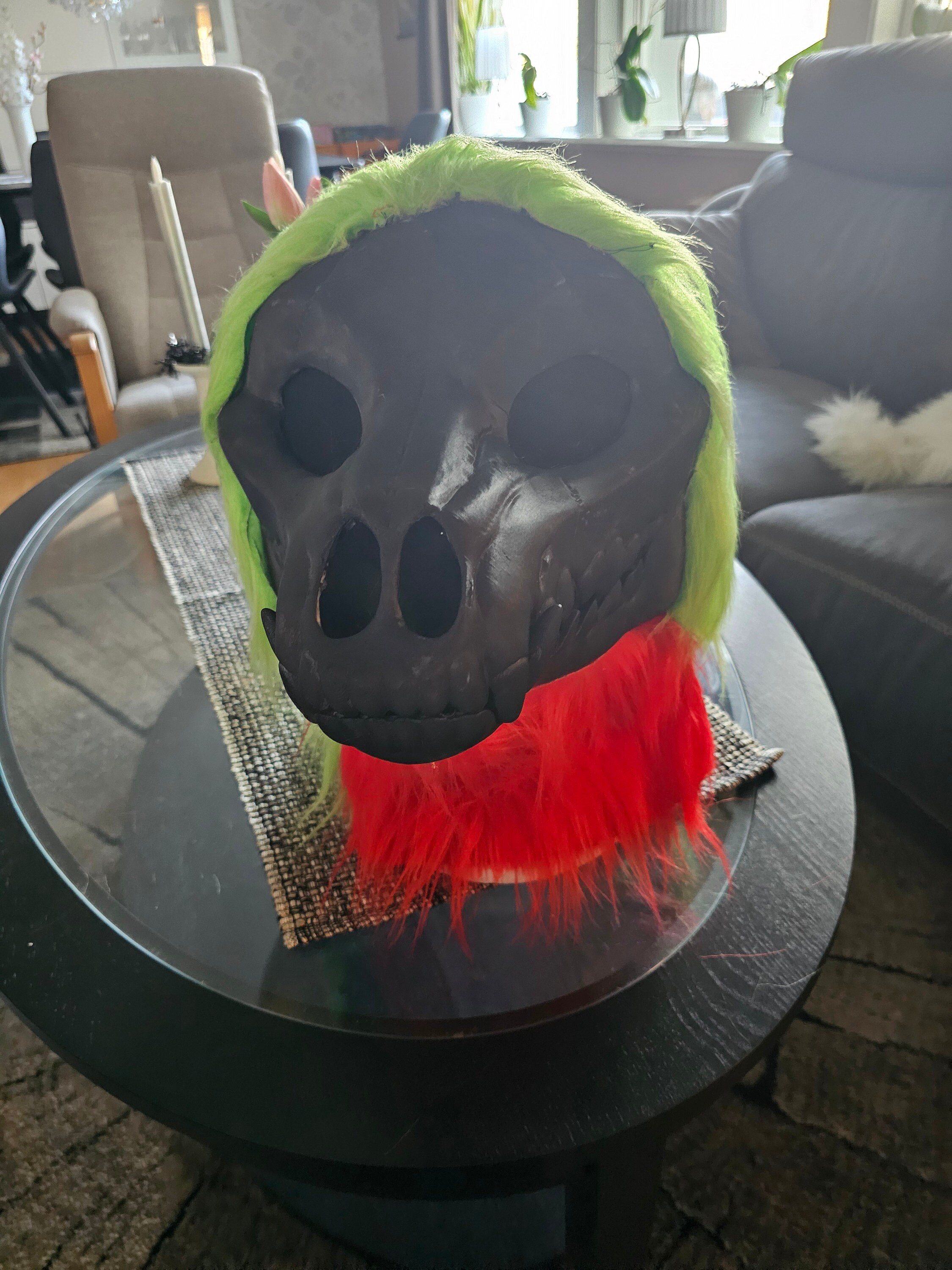 Green Red Black Skull Dog Mask - Etsy