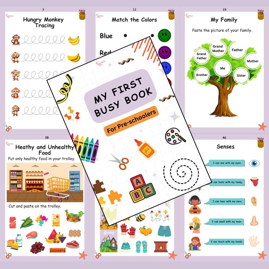 Busy Book for Preschoolers – Printable Activity Book | Busy Binder for ...