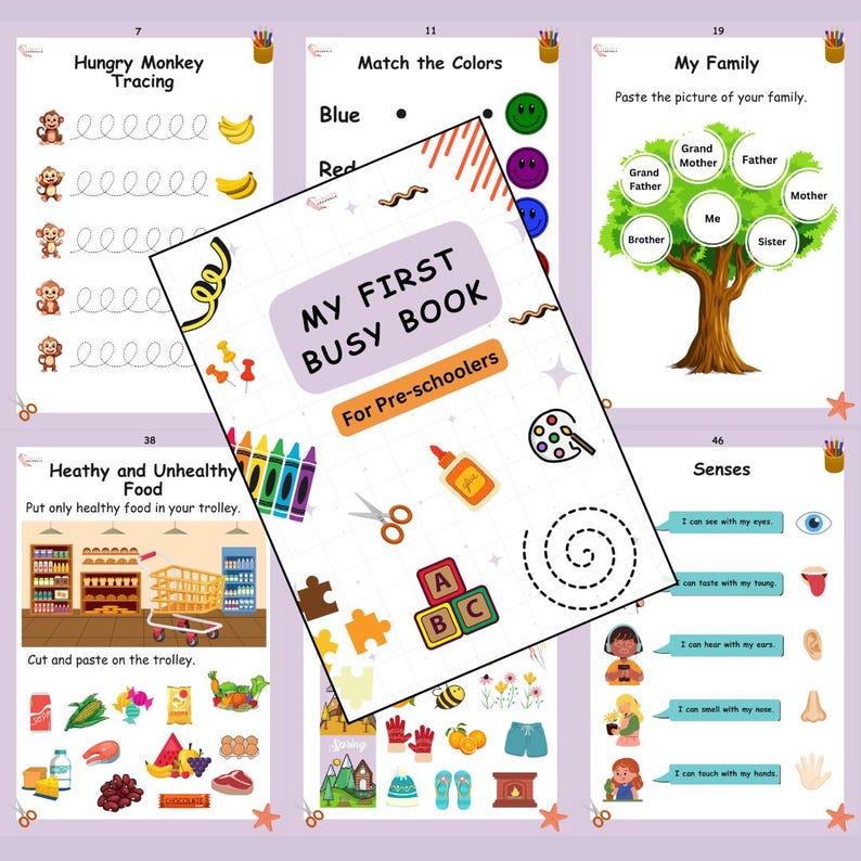 Busy Book for Preschoolers – Printable Activity Book | Busy Binder for ...