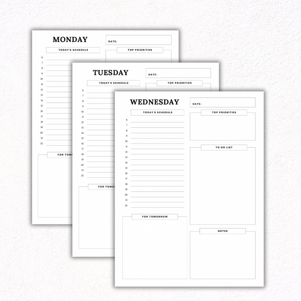Digital Weekly Planner, Printable PDF for Productivity, Instant ...