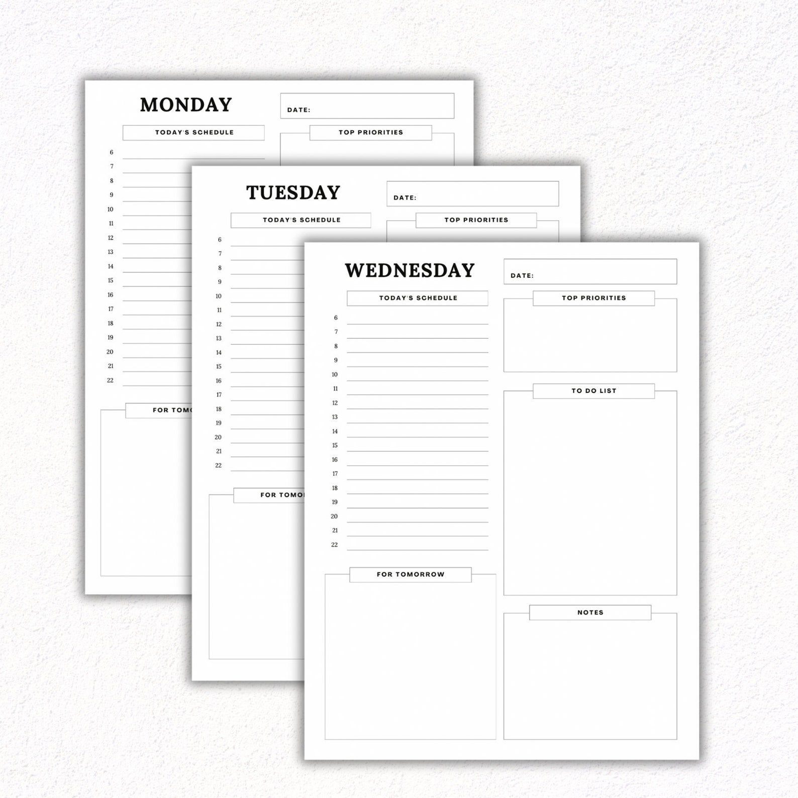 Digital Weekly Planner, Printable PDF for Productivity, Instant ...