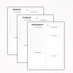 Digital Weekly Planner, Printable PDF for Productivity, Instant ...