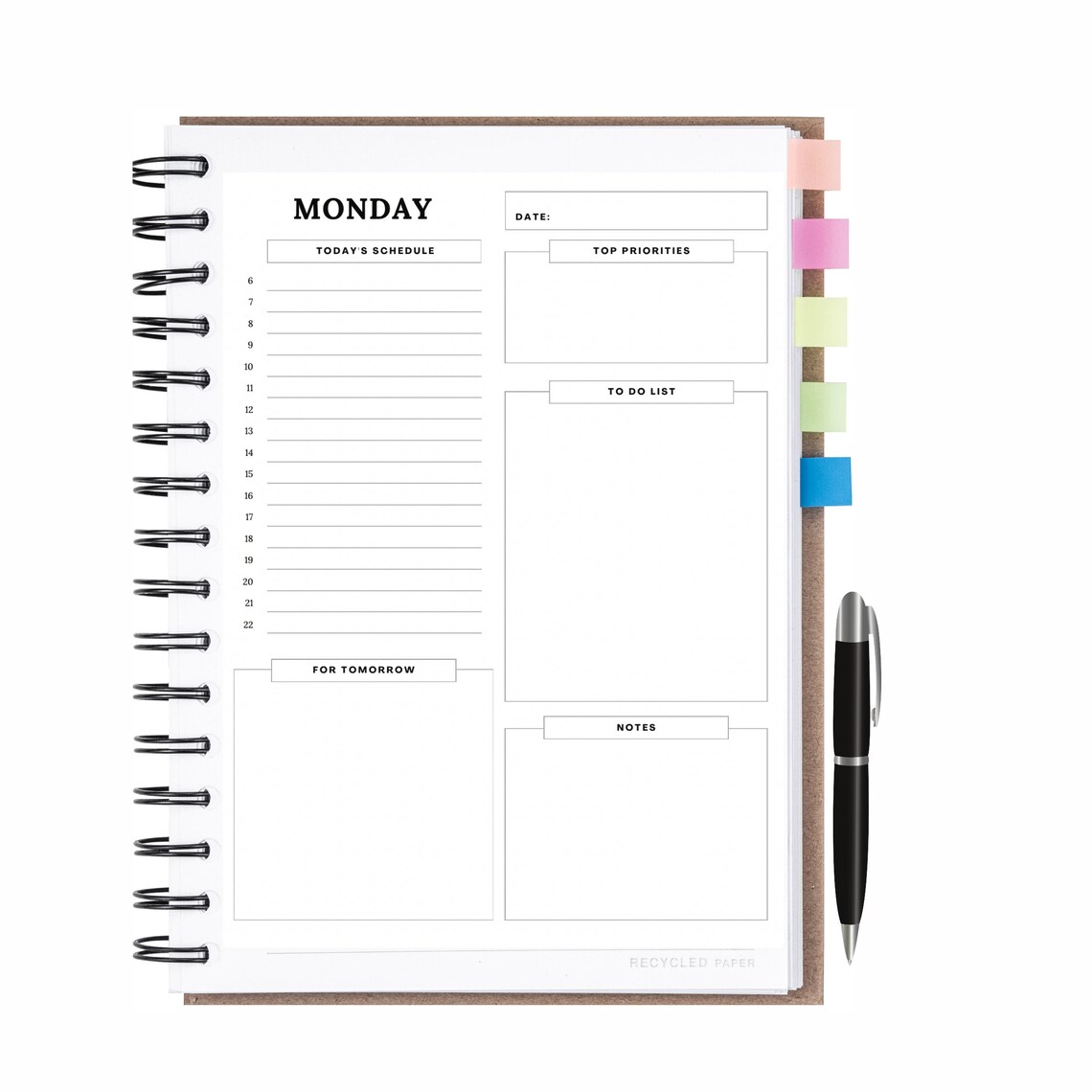 Digital Weekly Planner, Printable PDF for Productivity, Instant ...