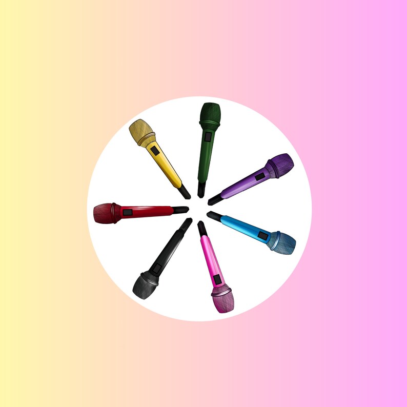 BTS Member Microphones Drawing | Digital Download Printable - Etsy