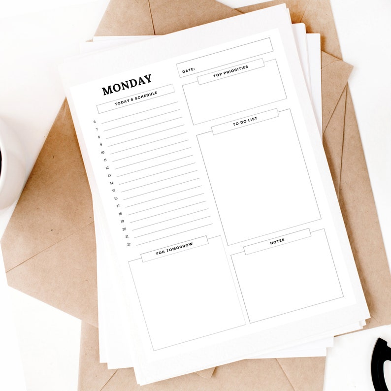 Digital Weekly Planner, Printable PDF for Productivity, Instant ...