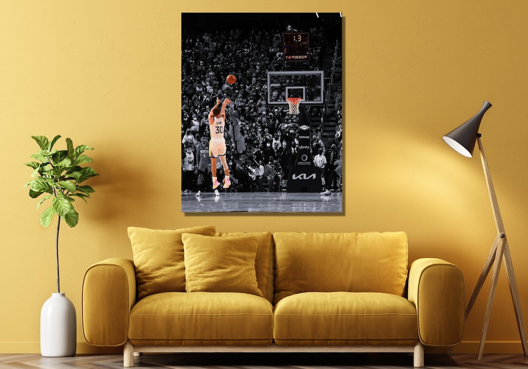 Legend Last Shot Steph Curry Poster Canvas Wall Art Golden State ...