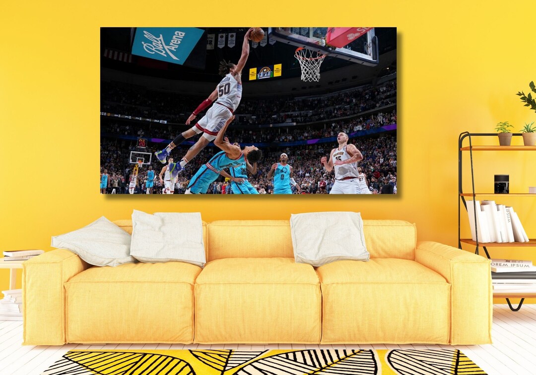 Aaron Gordon Dunk Canvas, Denver Nuggets, Nuggets Canvas Wall Art ...