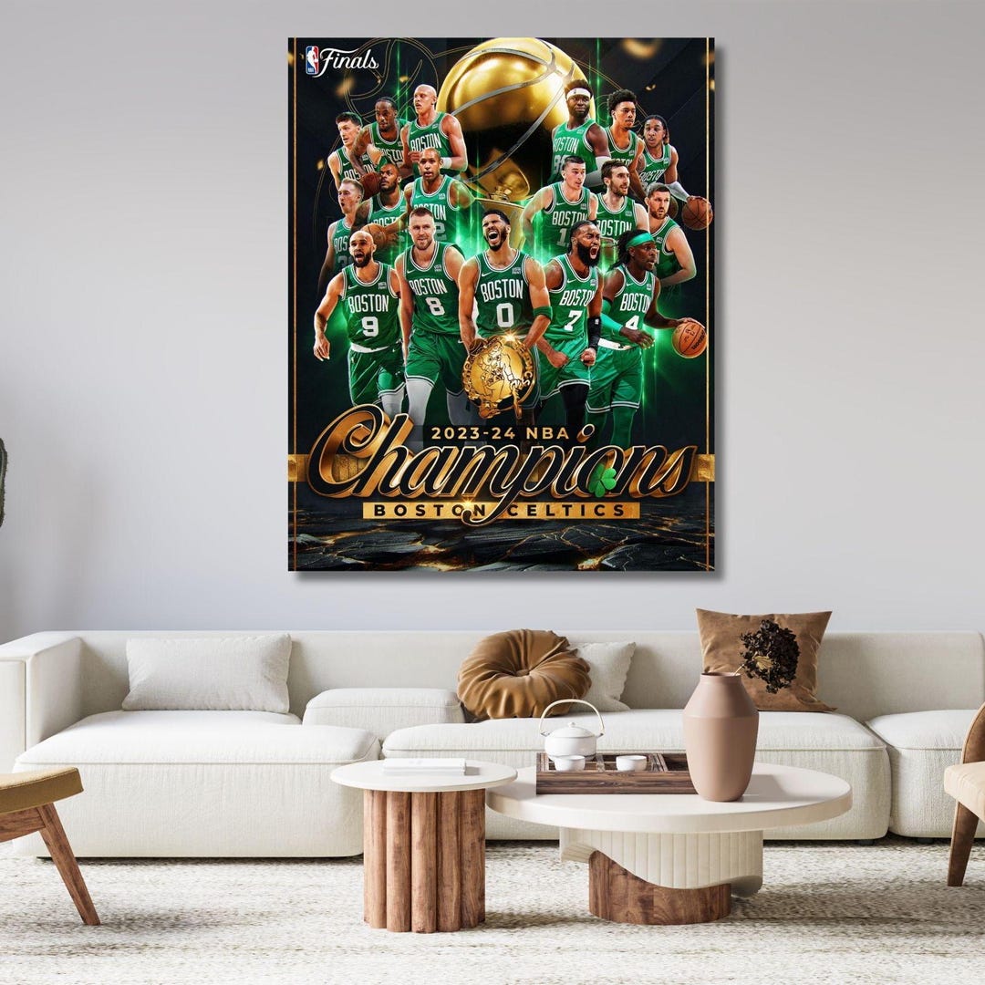 Boston Celtics 2024 Poster Celtics Wall Art Print Basketball Sports ...