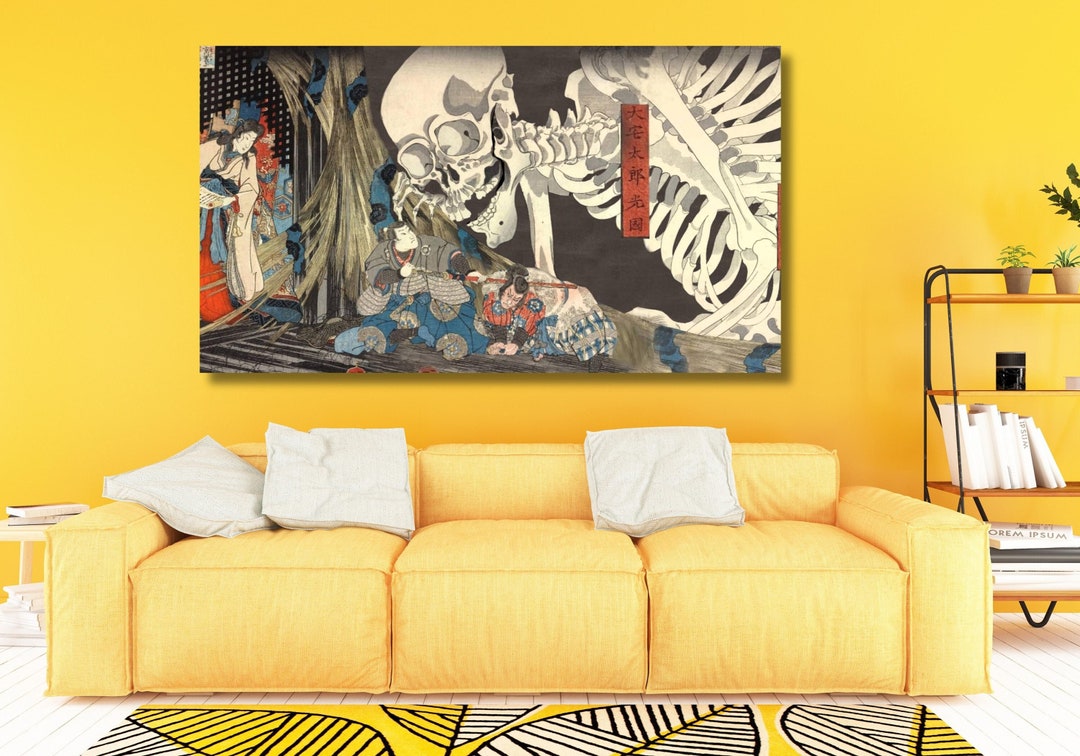 Utagawa Kuniyoshi Princess Takiyasha Summons a Skeleton to Frighten ...