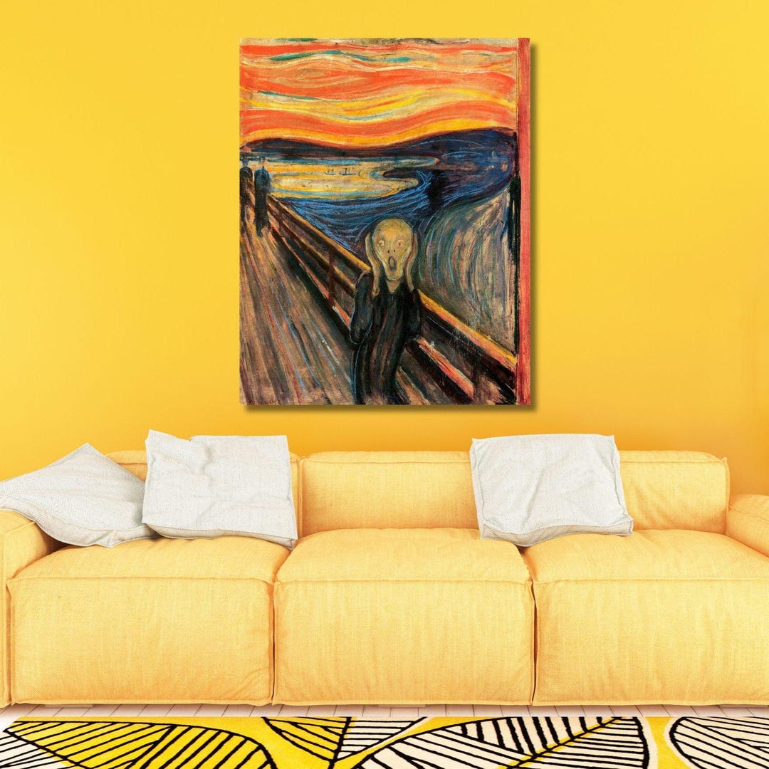 The Scream (1893) by Edvard Munch Ready to Hang Canvas Painting, Poster ...