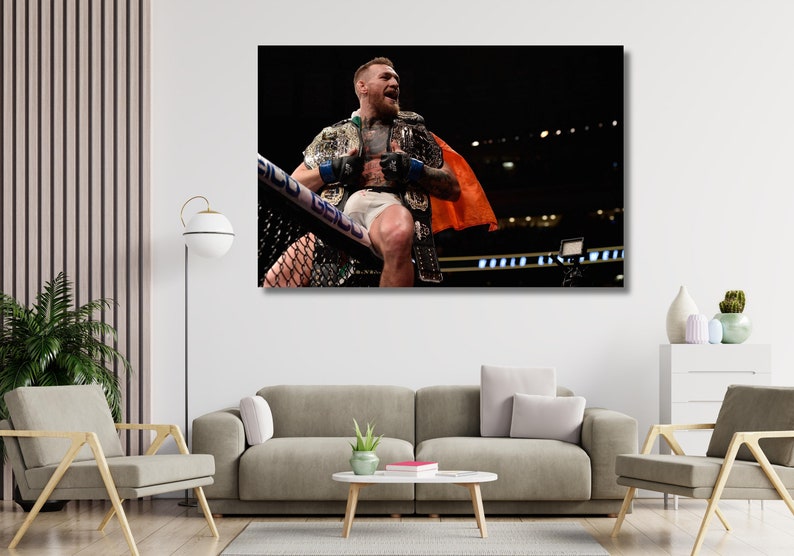Conor Mcgregor POSTER,UFC MMA Wall Decor, Sports Art Canvas, Bedroom ...
