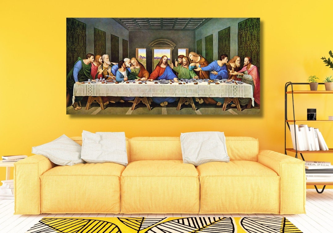 The Last Supper by Leonardo Da Vinci, Famous Table, Last Dinner Wall ...