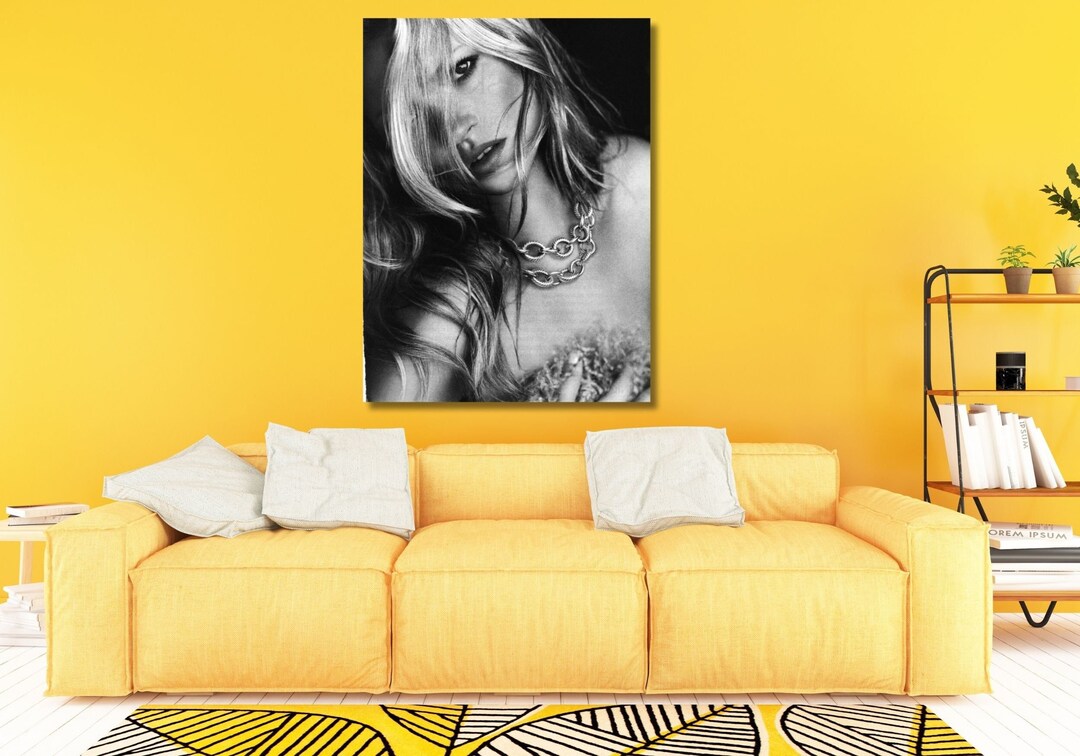 Kate Moss Canvas Wall Art Kate Moss Poster Fashion Print,life is Joke ...