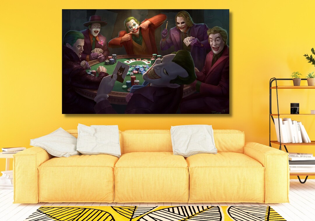 All Joker Playing Poker POSTER, Joker Wall Art, Joker Portrait, Joker ...