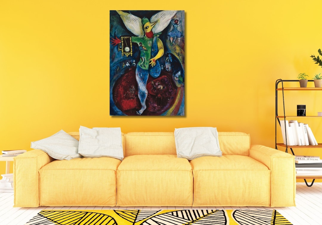 Marc Chagall Bird Man, Goat and Musician Poster Home Decor, Living Room ...