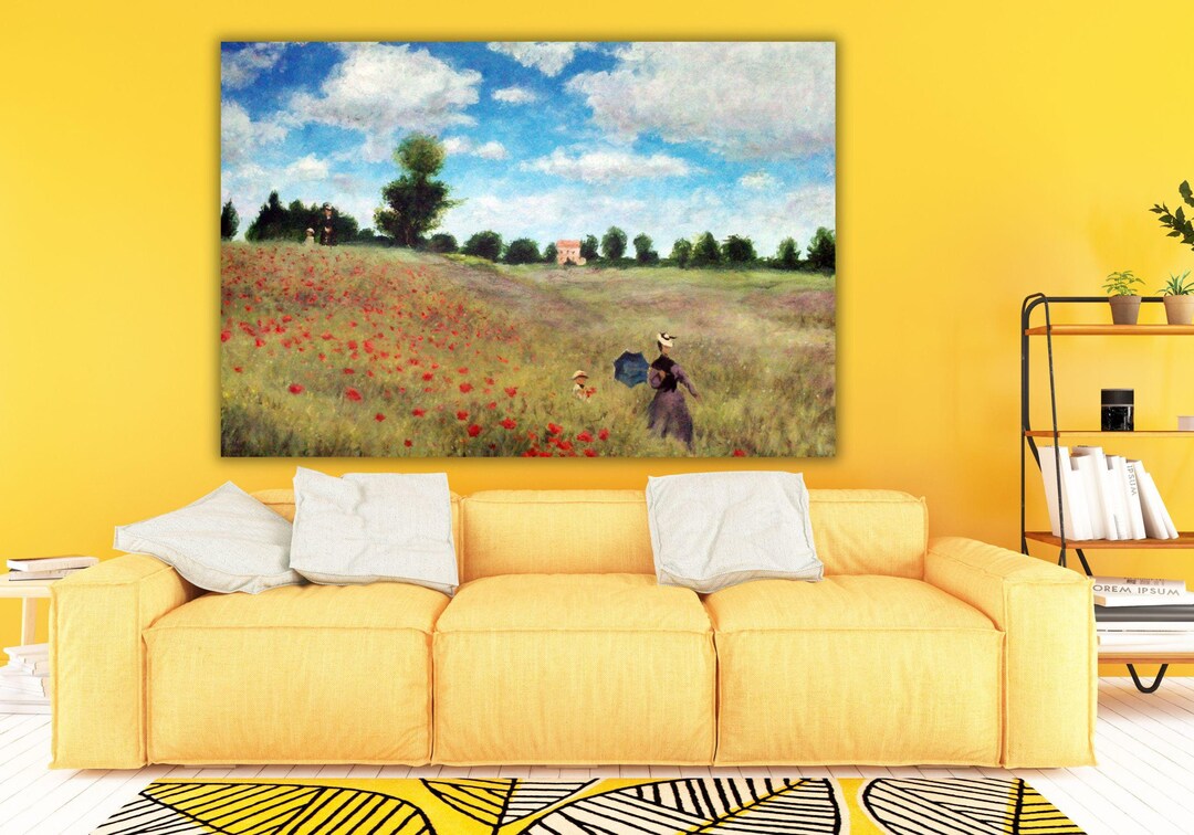The Poppy Field Near Argenteuil (1873) by Claude Monet Wall Art ...
