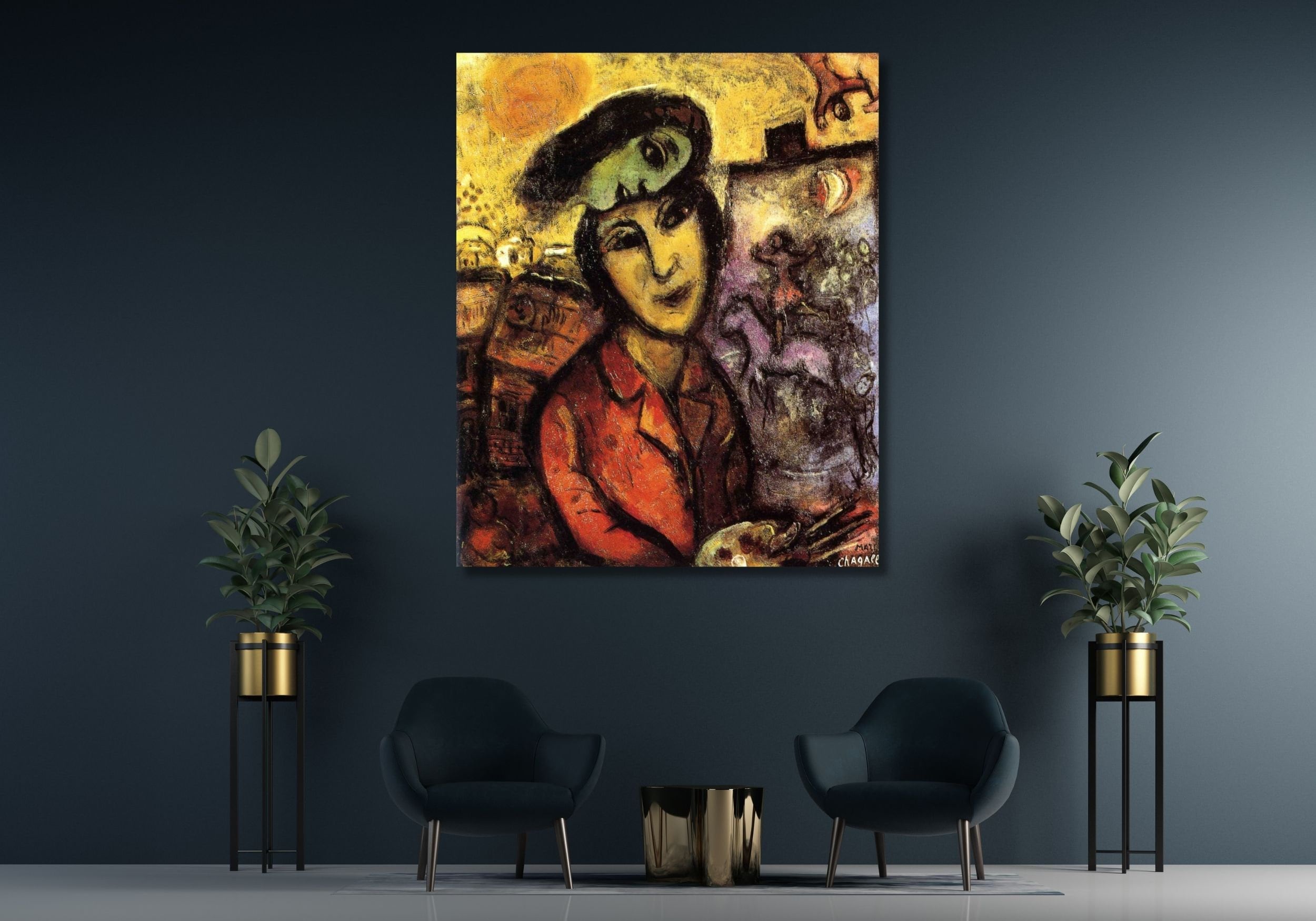 Marc Chagall Print Canvas,marc Chagall Art Exhibition Poster,museum ...
