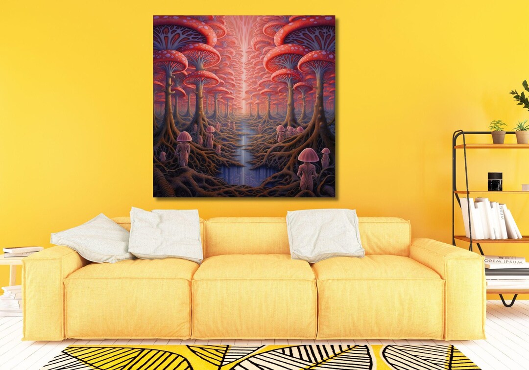 Alex Grey Style Mushroom Forest Print Art, Several Sizes,alex Grey ART ...