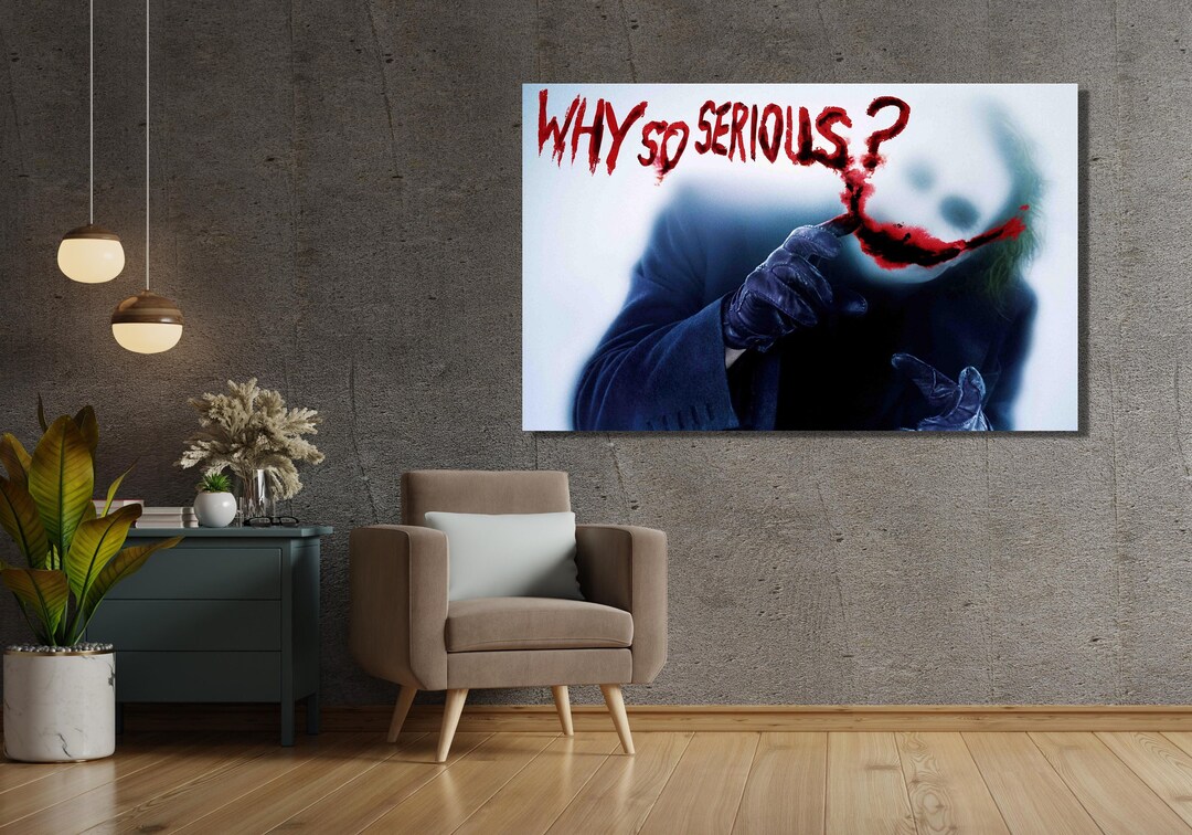Joker Print Dark Knight, Joker Canvas Wall Art,joker Painting Extra ...