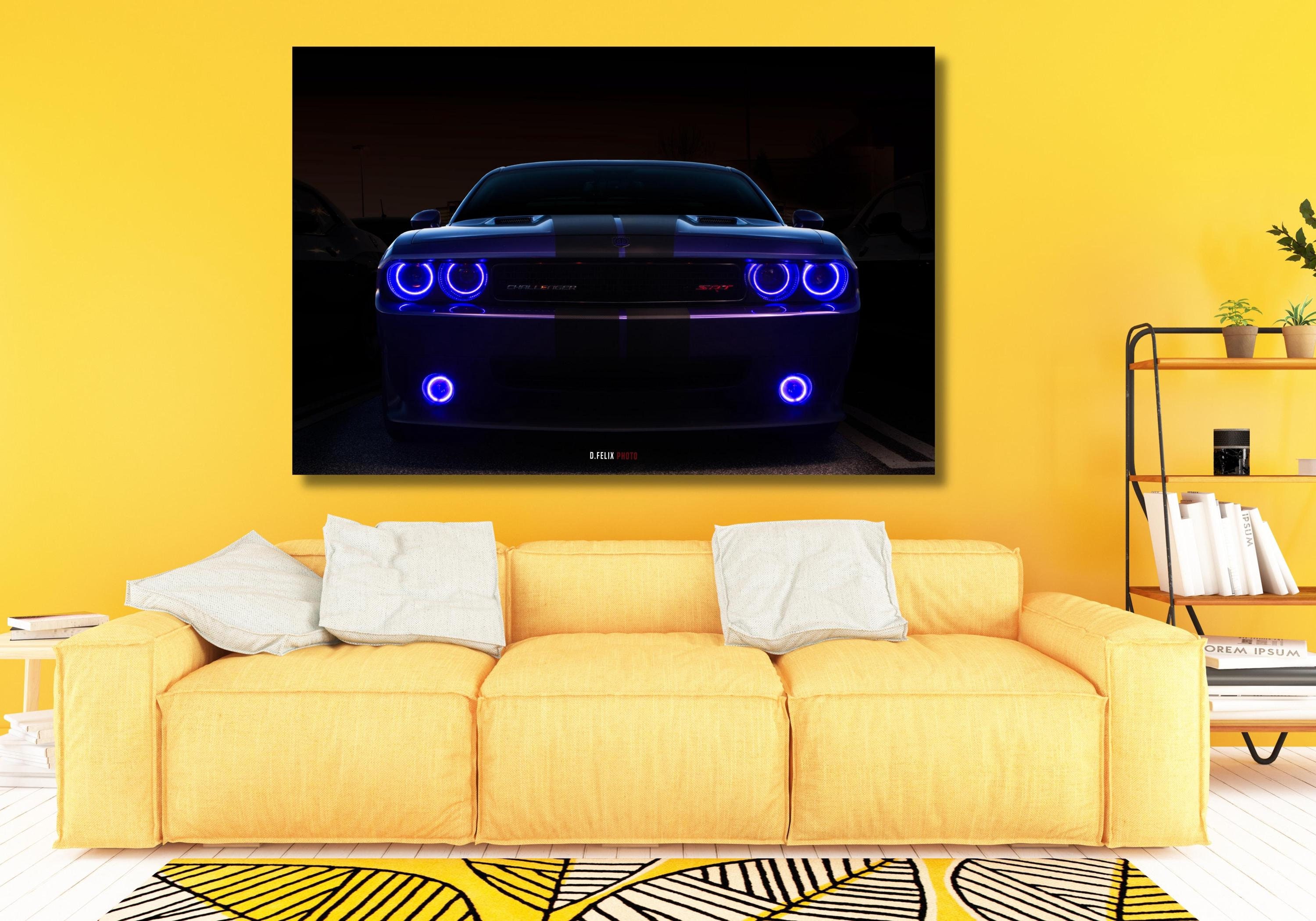 Dodge Challenger SRT Hellcat Print, Challenger Poster, Supercar Wall ...
