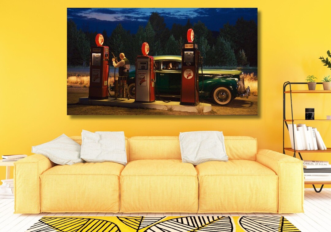 Gas Station by Edward Hopper Canvas Wall Art, Edward Hopper Arts, Wall ...