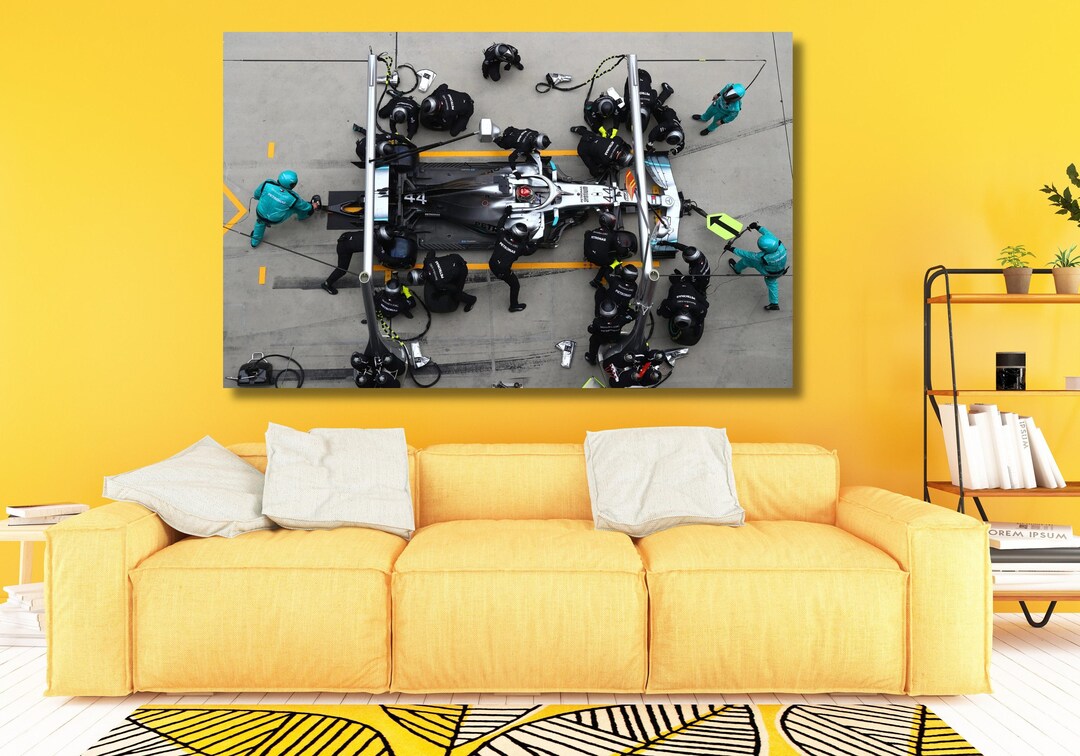 Lewis Hamilton Canvas F1 Wall Art Mercedes Car Race Win F1 Formula 1 ...