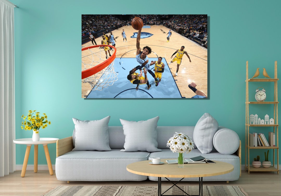 Ja Morant Dunk Wall Art Canvas, Ja Morant Dunk Poster, Dunk Print ...