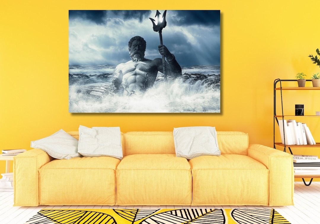 Greek Mythology Print God of the Sea Canvas,poseidon Print,poseidon ...