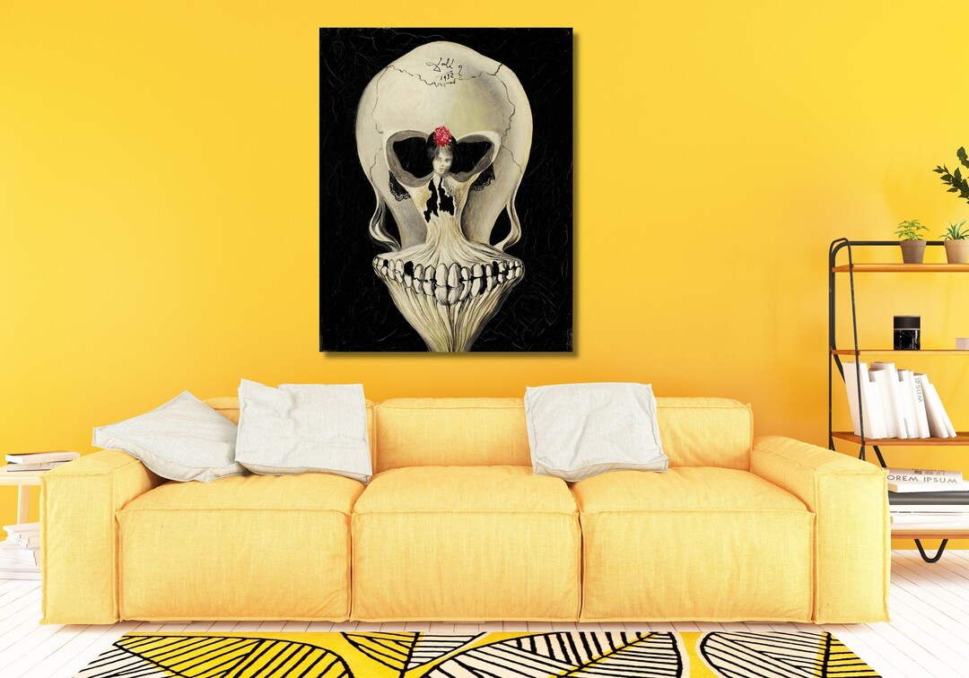Salvador Dali Ballerina in a Skull Poster, Ballerina Skull Canvas ...