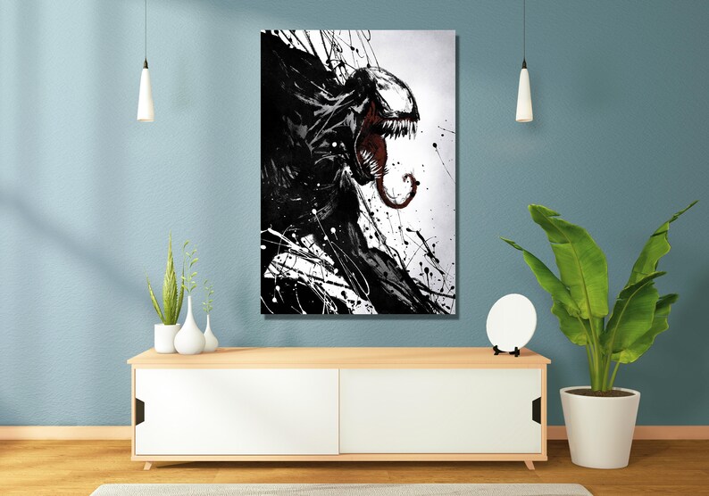 Venom Poster, Painting Print Venom Wall Decor Marvel Wall Art Venom ...