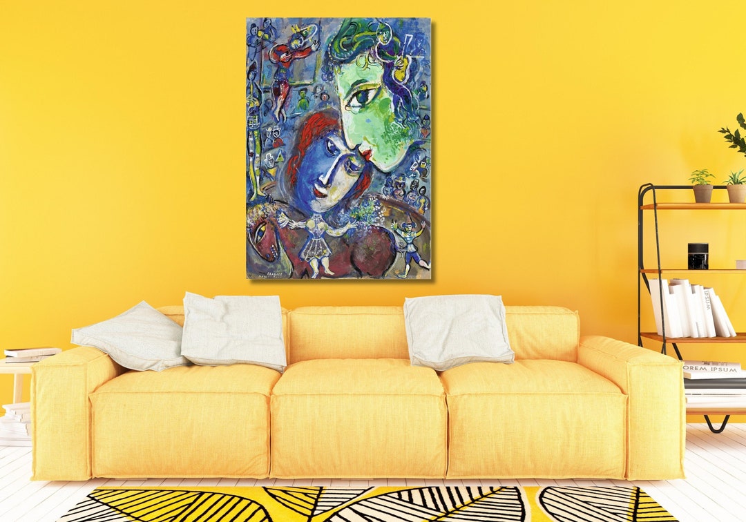 Marc Chagall Canvas Wall Art, Bride and Goat Canvas Art,chagall La ...