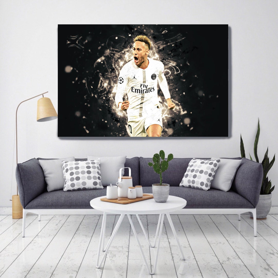 NEYMAR Print Canvas, Neymar Jr Poster, Football Canvas Print, Soccer ...