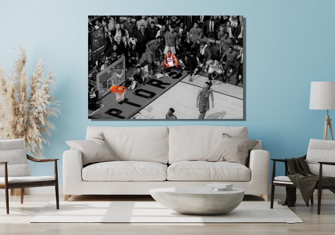 Kawhi Last Shot Wall Art Canvas,kawhi Leonard Poster,kawhi Canvas Print ...