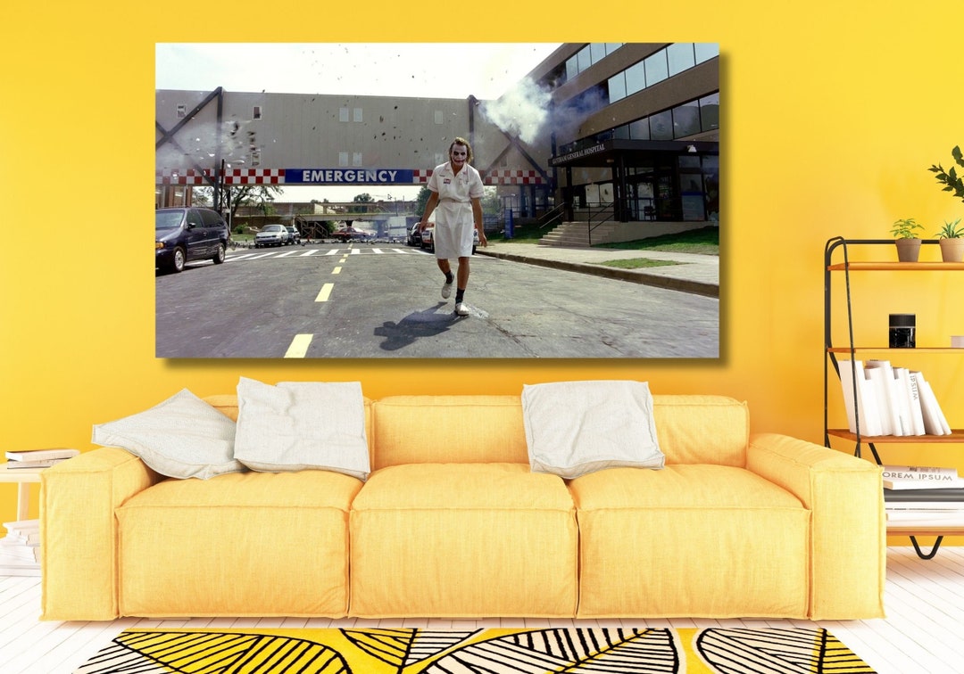 Joker Painting, Joker Hospital Scene Ready to Hang Canvas Print, Joker ...